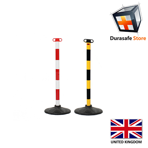 JSP Barrier Post with Heavy Duty Base White/Red, Black/Yellow, UK ...