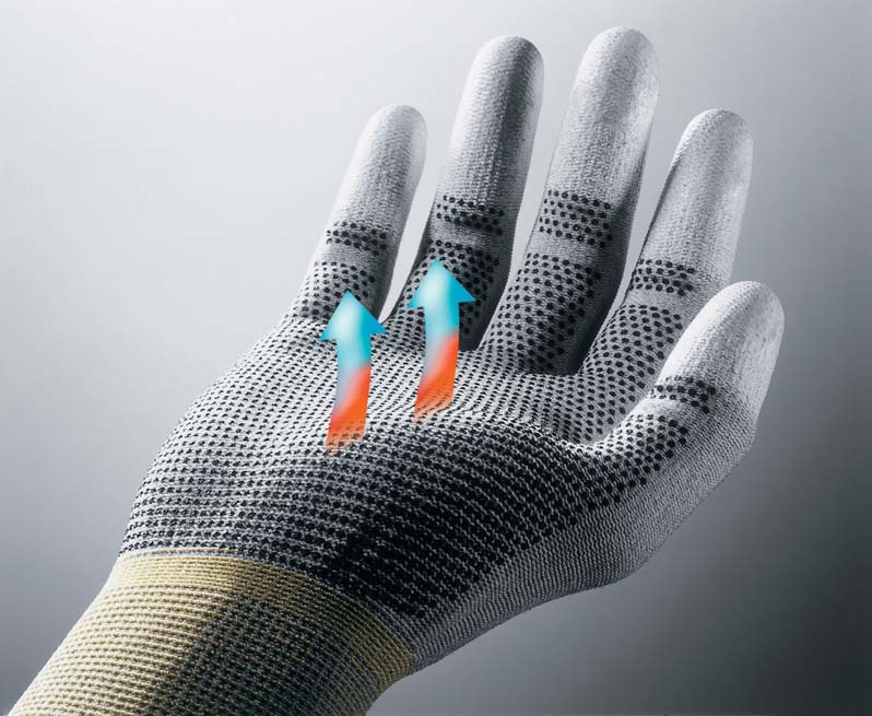 UVEX 60556 Unipur Polyamide Carbon Anti-Static Glove Grey 25cm Safety ...