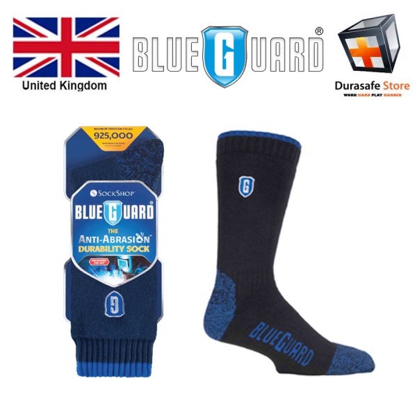 BLUEGUARD Abrasion Resistant Black Socks Size 6-8.5 & 9-11 - Durasafe Shop