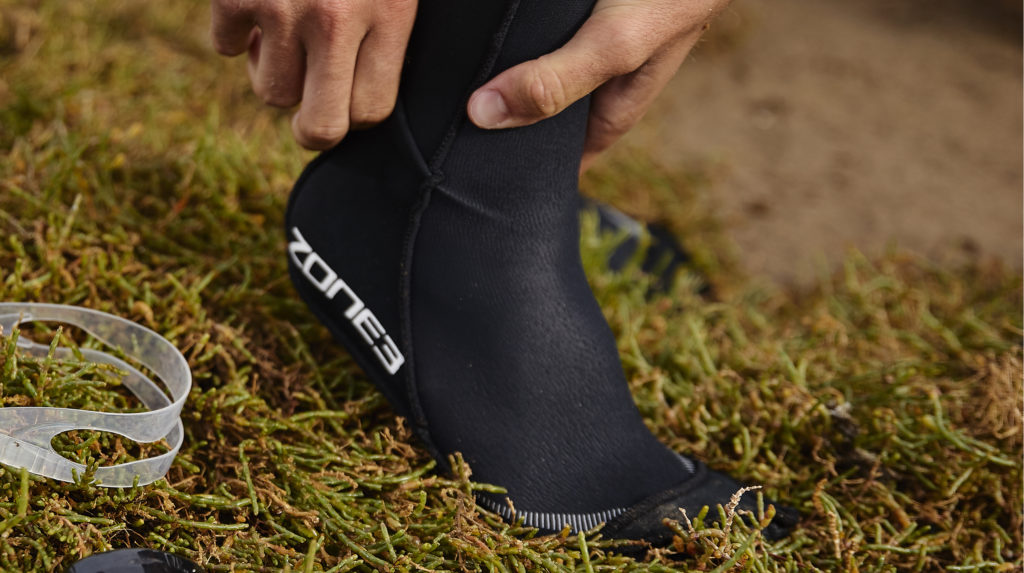 ZONE3 Neoprene Swim Socks Black/Red, Size S-L - Durasafe Shop