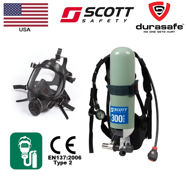 SCOTT SAFETY SCBA with Panaseal Mask, Backplate and Cylinder - Durasafe ...