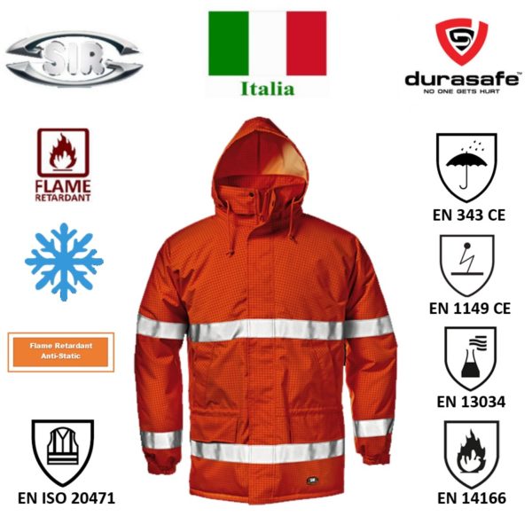 SIR 35214A Microline Flame Retardant/Anti-Static Winter Jacket, Hi Vis ...