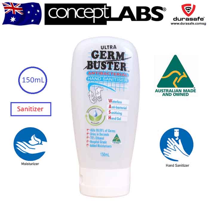 CONCEPT LABS GB150 - Germ Buster Antibacterial Hand Gel 150ml Tube ...
