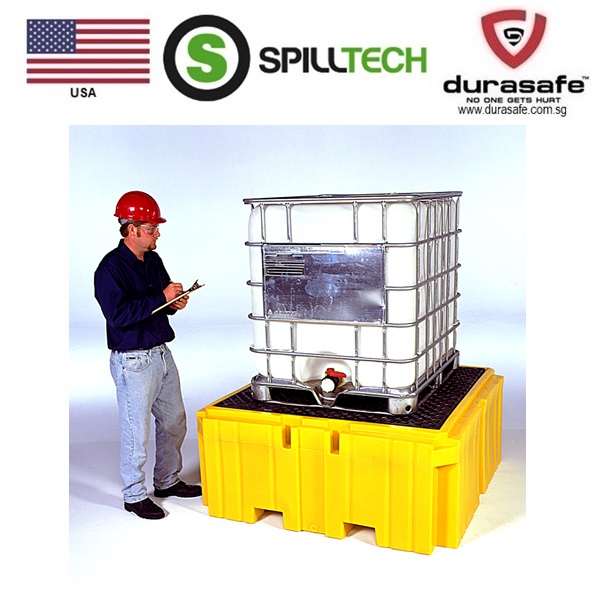 SPILLTECH ULT1158 IBC Spill Pallet with Drain 62"Lx62"Wx28"H - Durasafe ...
