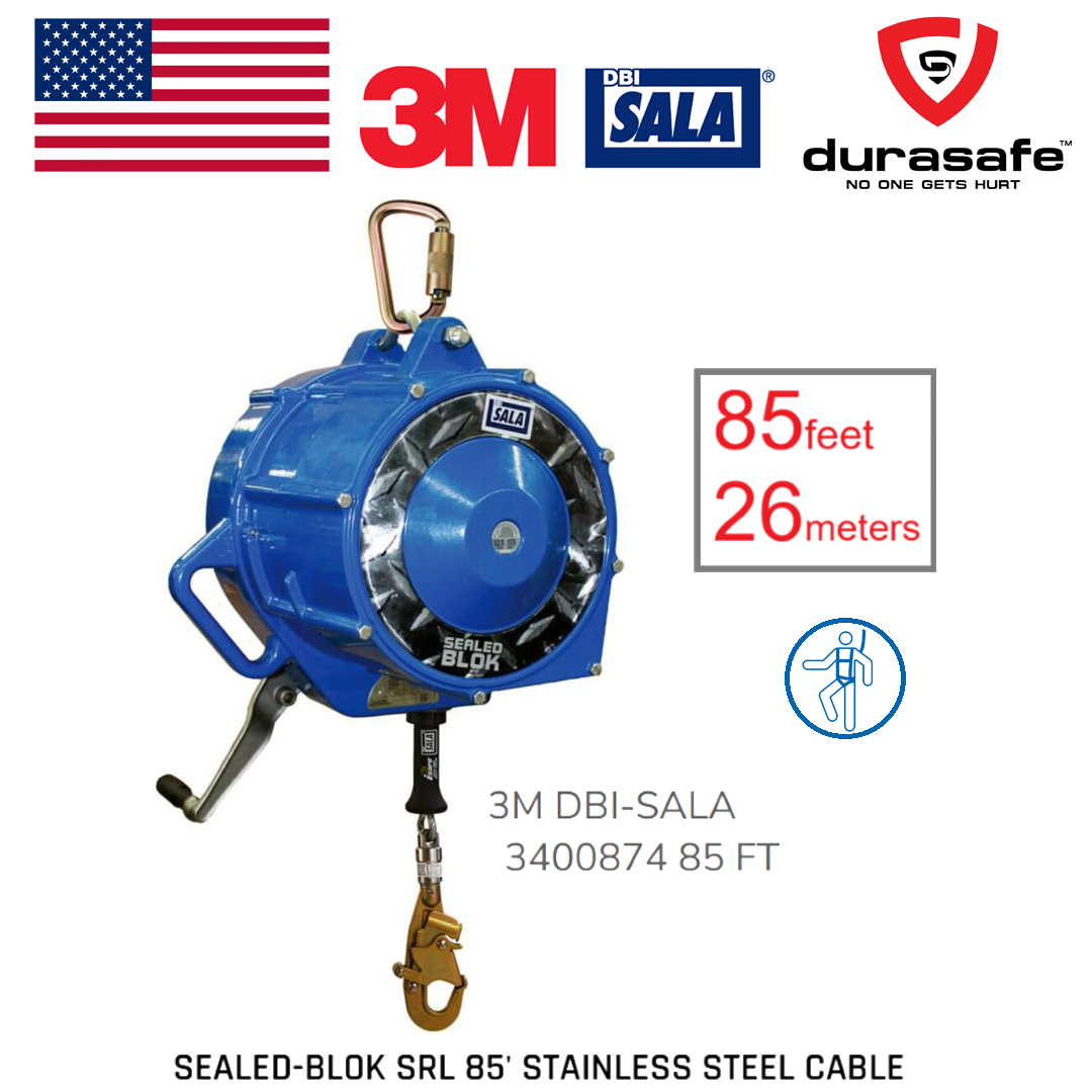 3M DBI-SALA 3400874 85 FT Sealed-Blok Self Retracting Lifeline ...